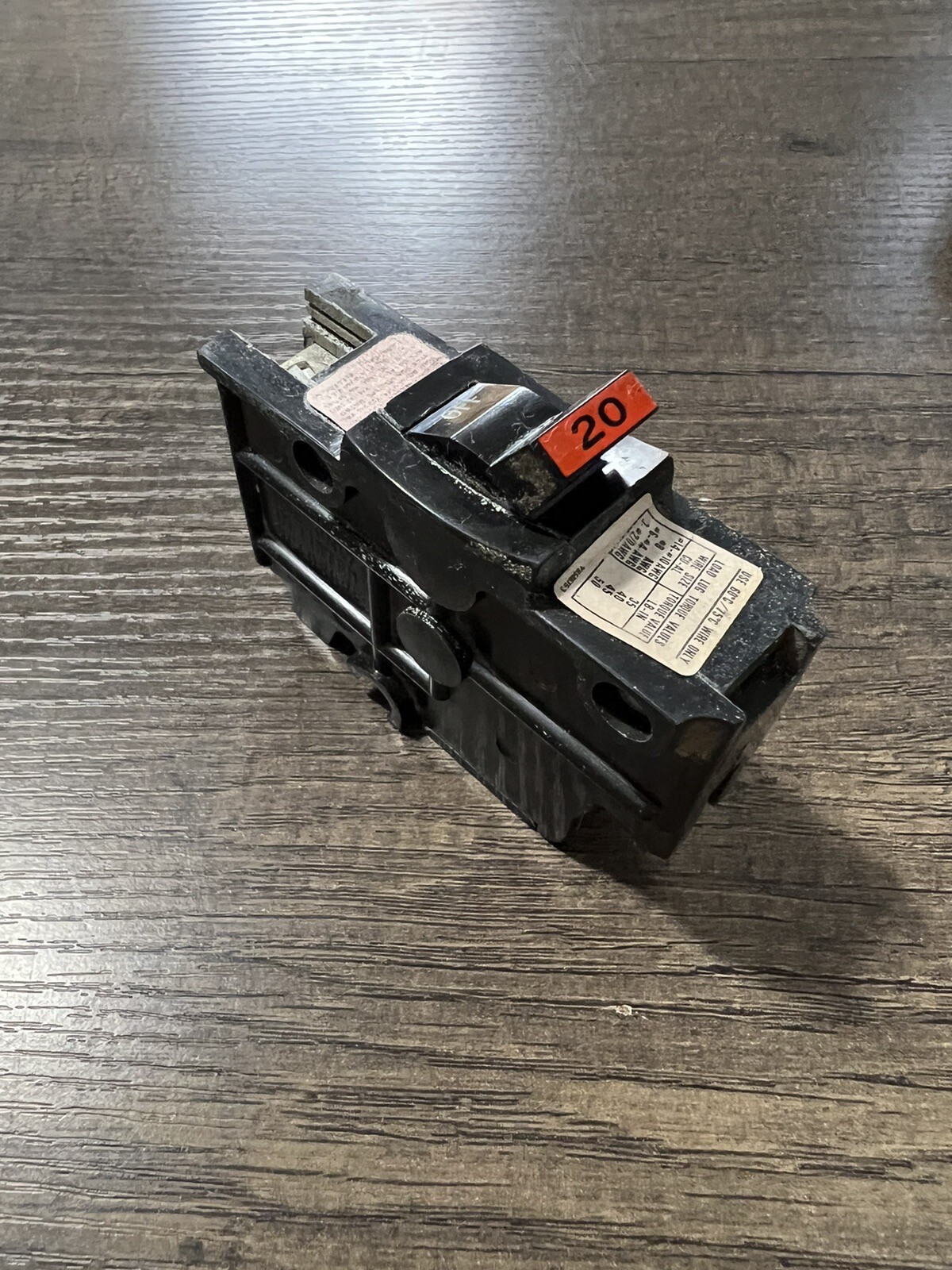 Federal Pacific 20 Amp 1 Pole Type NA Circuit Breaker FPE 120VAC Stab ...