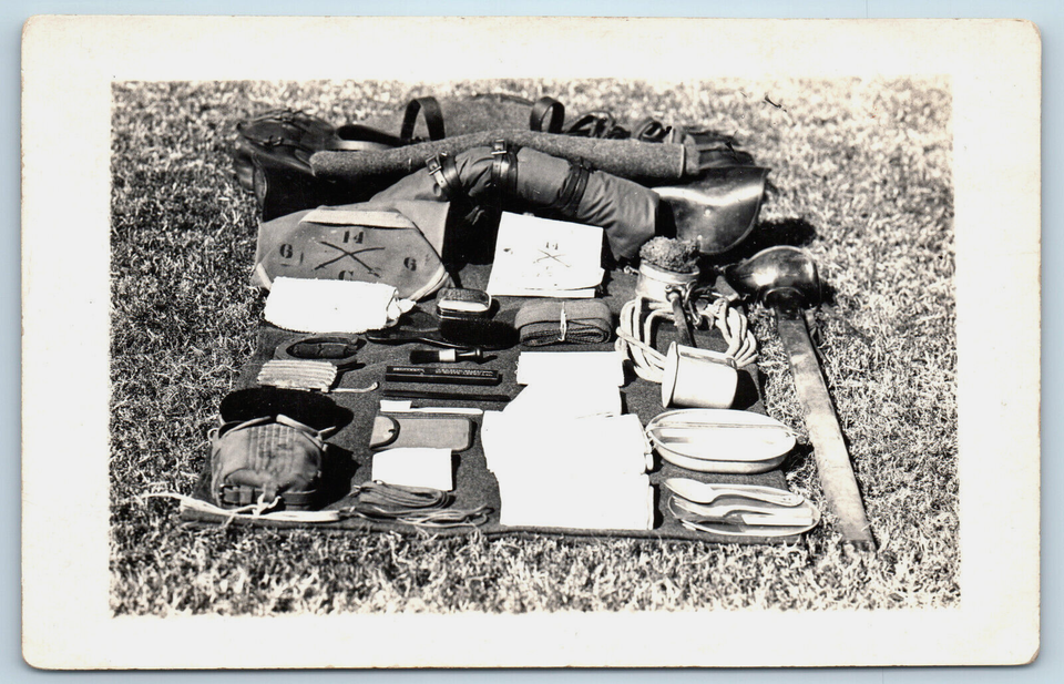 WWI Army 14th Cavalry Field Gear M1913 Sabre Real Photo Postcard | eBay