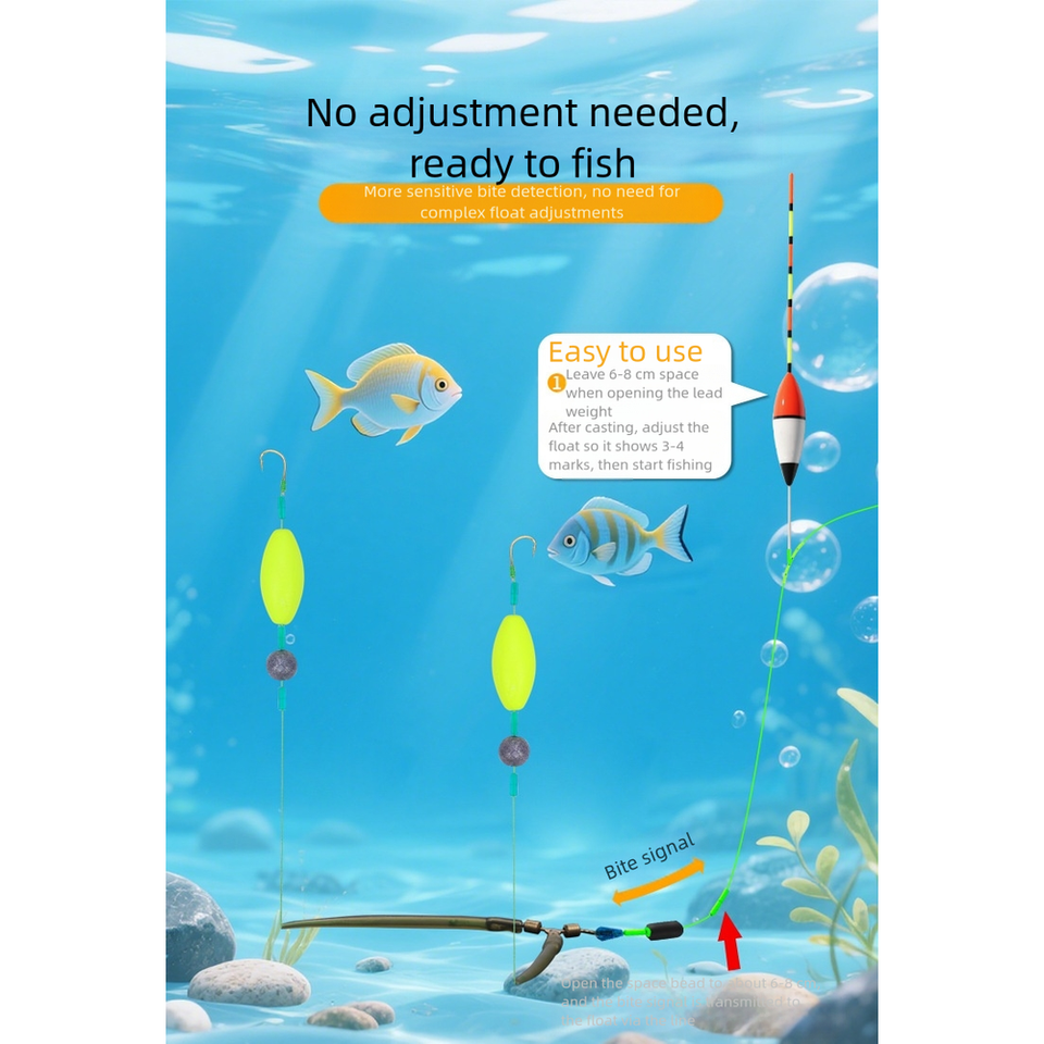 Fishing Hooks Set with Anti Bottom Suspension and 360 Swivel Double ...