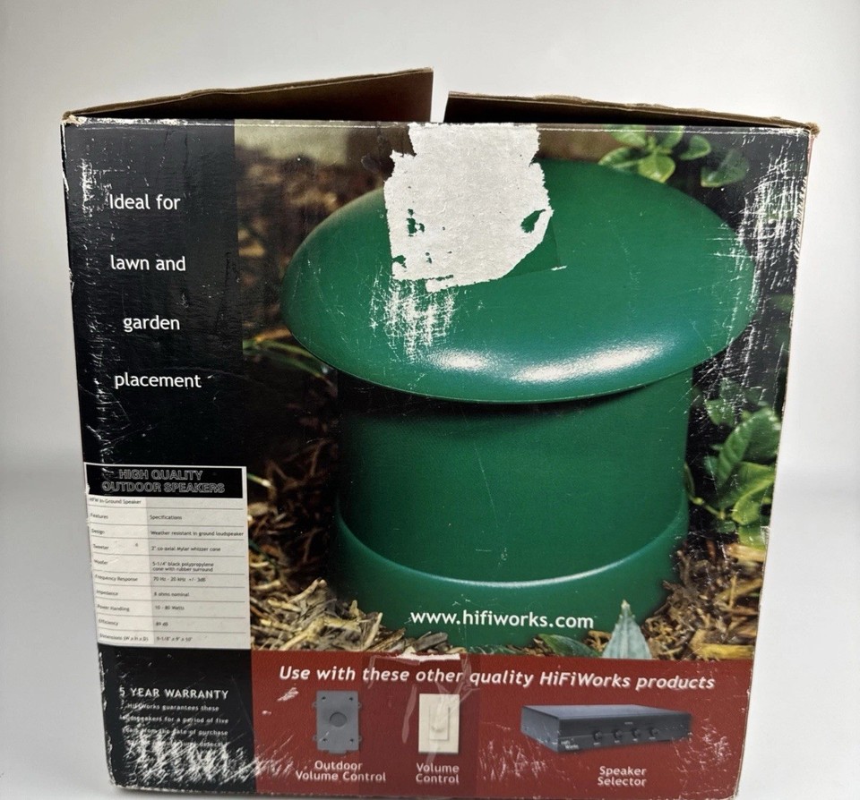 HiFi Works By Sonance Lawn & Garden In-Ground Outdoor Speakers Pair 80W ...