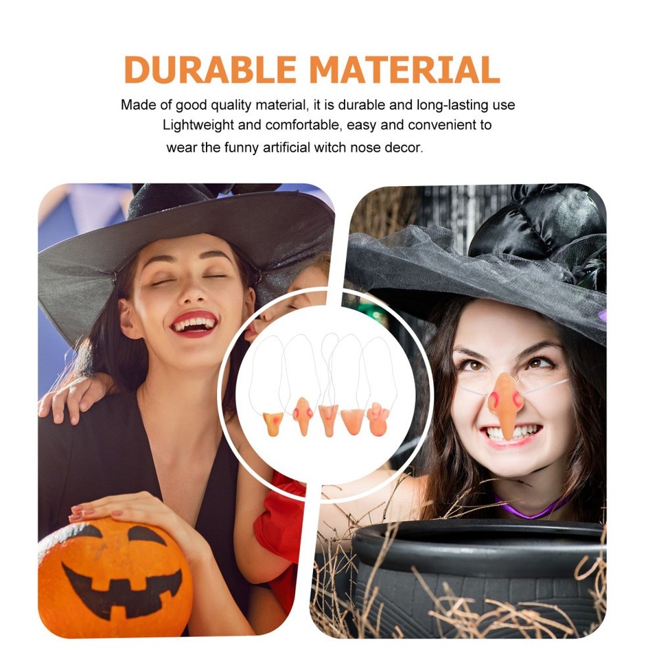 5 Pcs Fake Witch Nose Vinyl Props Halloween Cosplay Nose Accessory ...