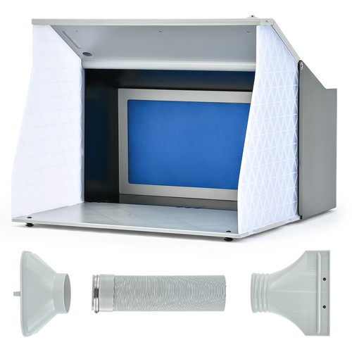 Airbrush Spray Booth Fume Extractor & Bright Lighting,Craft Table ...