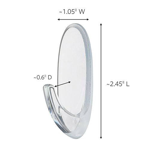 Outdoor Medium Window Hooks, Clear, Water-Resistant Adhesive, 5 Hooks ...