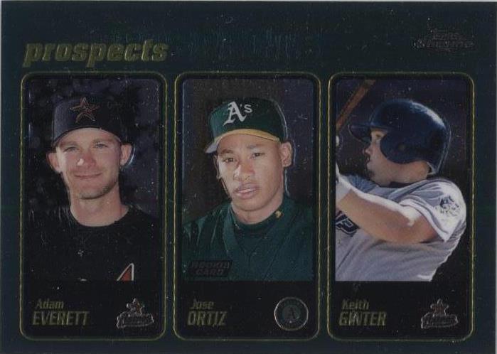 2001 Topps Chrome - Prospects Adam Everett, Jose Ortiz, Keith Ginter ...