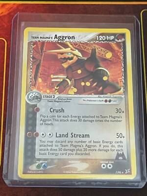 Team Magma's AGGRON 7/95 Holo Ultra Rare Pokemon Card 2004 | eBay