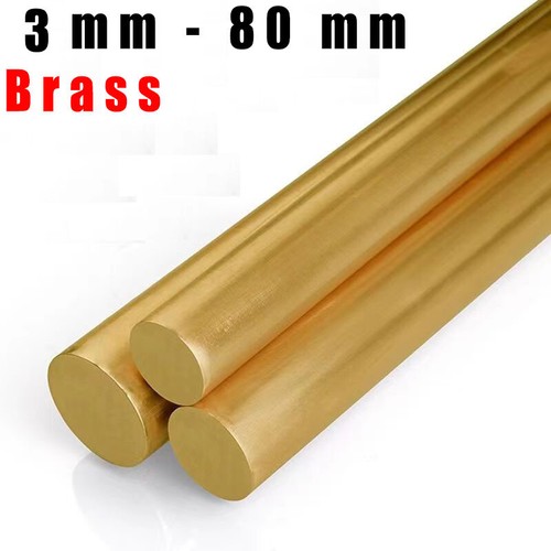 Brass Round Solid Bar Rod Length 150mm 200mm 250mm 300mm Various ...