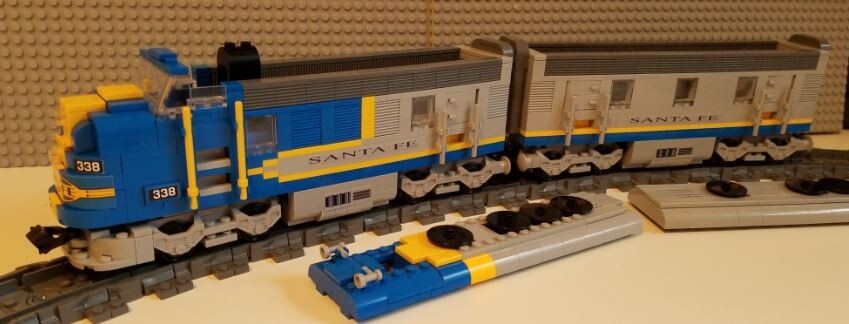 Custom Train Santa Fe F7 Engine A & B Units Blue -PLEASE READ ITEM ...
