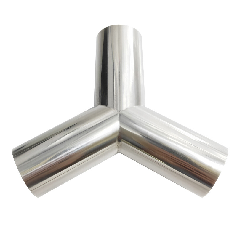 Y Shape Pipe 3 Way Fitting Stainless Steel 120 Degree Exhaust Tube ...