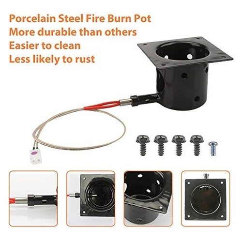 Heavy Duty Steel Fire Burn Pot Kit for Traeger Grills and Reliable ...