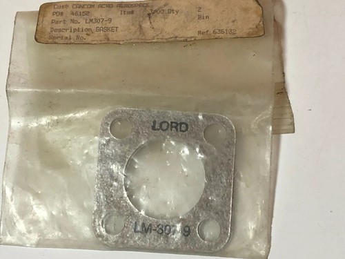 New Pair of Bell 205 Huey, Lord Gaskets P/N LM-307-9, Bell Helicopter ...