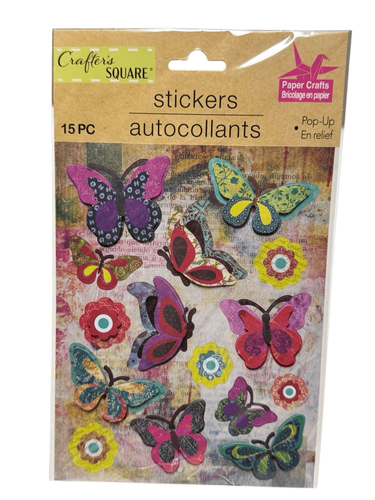 Crafters square pop up Butterfly stickers 15 pc NEW | eBay