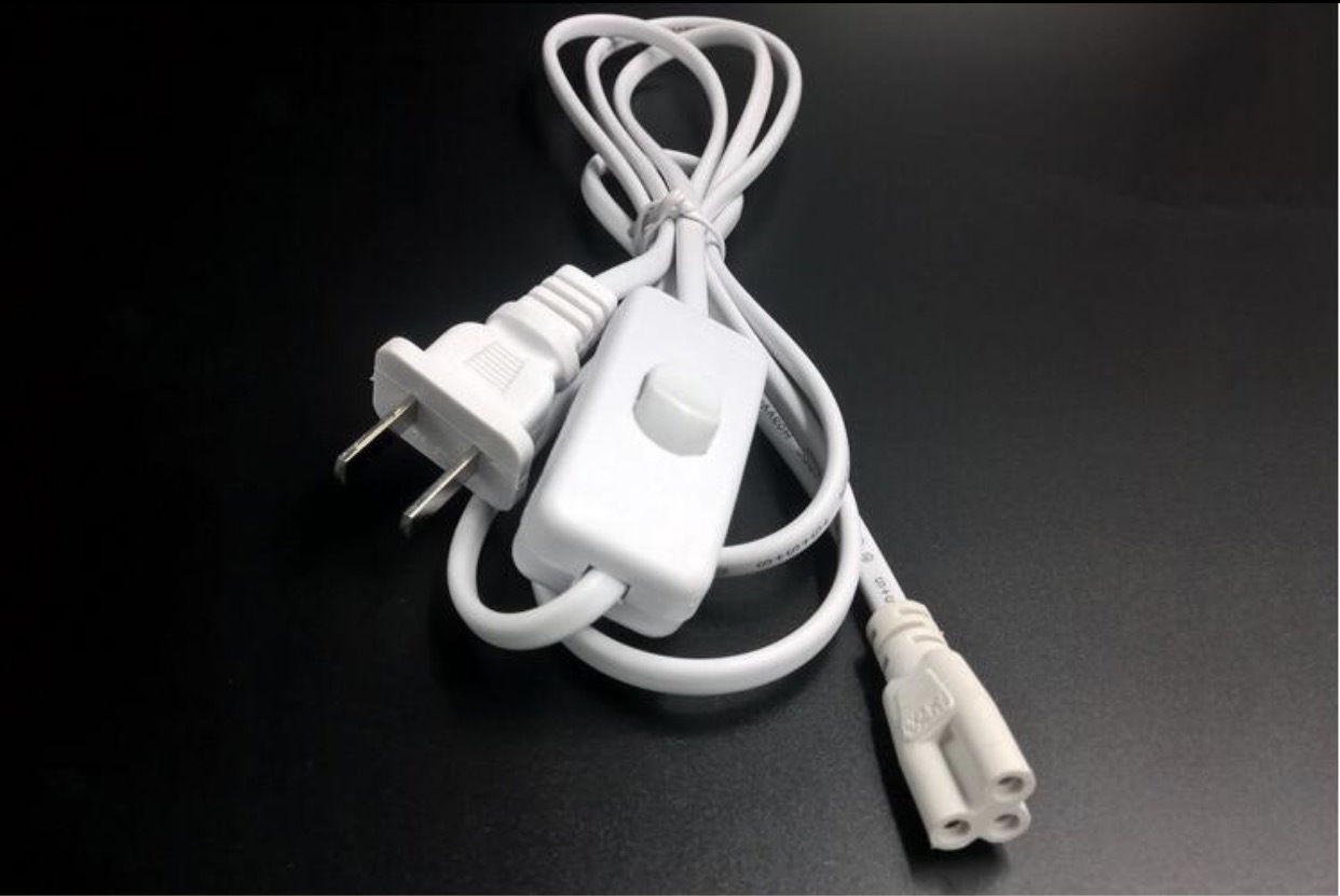 USA Plug T5 T8 T12 LED Tube Power Connector 3 Pin Pigtail AC Power Cord ...