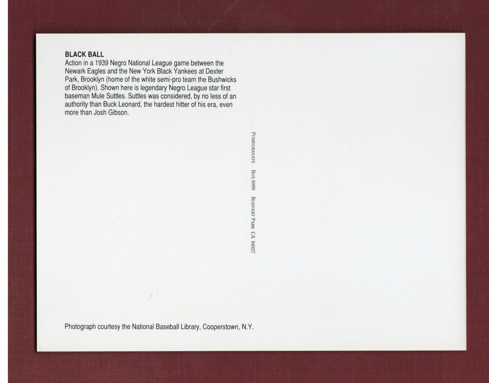 MULE SUTTLES, 1939 Newark Eagles Negro League postcard | 1991 ...