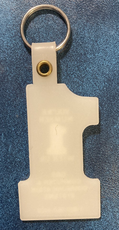 Vintage GBS Computer & Communication Systems #1 White Plastic Keychain ...