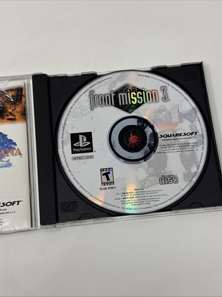 Front Mission 3 PlayStation 1 PS1 Black Label Complete in Box CIB ...