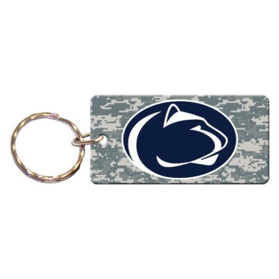 PENN STATE NITTANY LIONS DIGITAL CAMO RECTANGLE ACRYLIC KEY RING NEW ...
