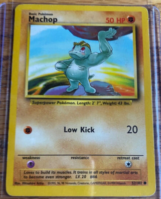 Pokémon TCG Machop Base Set 52/102 Regular Shadowless Common MP 1999 | eBay