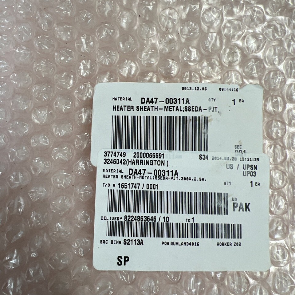 New OEM Genuine Samsung 2 Metal Heater Sheaths DA47-00311A (K6) | eBay