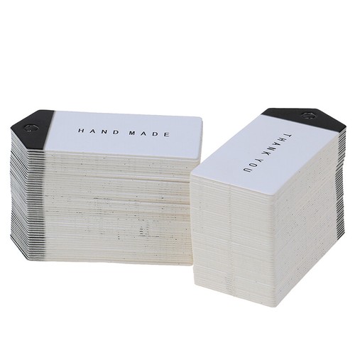 100pc handmade two-color labels tag kraft paper labels DIY decoration ...