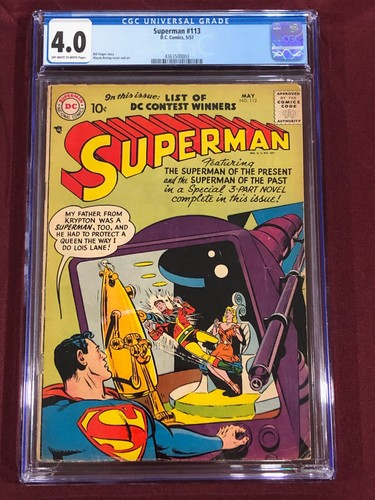 SUPERMAN 113 CGC 4.0 BILL FINGER WAYNE BORING 1957 | eBay
