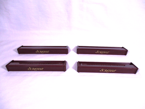 2001 SCRABBLE Deluxe Game Replacement Parts Pieces 4 Plastic Tile ...