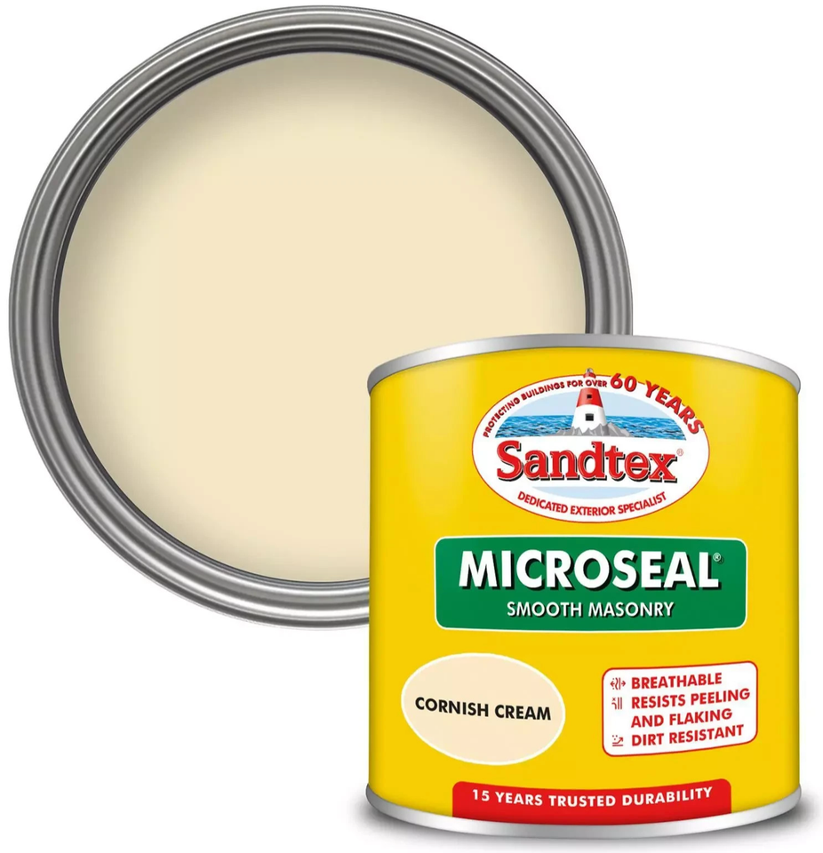 SANDTEX MASONRY PAINT ULTRA SMOOTH QUALITY WATERPROOF ALL COLOURS 150ML ...
