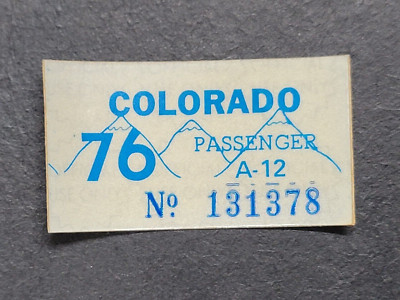 original 1976 vtg COLORADO License Plate STICKER Date Tab CO 76 | eBay