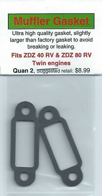 ZDZ 40 RV & ZDZ 80 RV Twin Exhaust/Muffler Gasket 2 Pack NIP | eBay