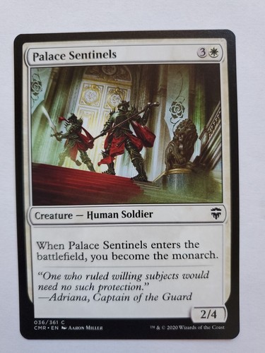 MTG Magic The Gathering Card Palace Sentinels Creature Human Soldier ...