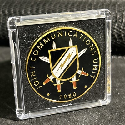 US ARMY Special Ops JCU Joint Communications Unit Challenge Coin w Case ...