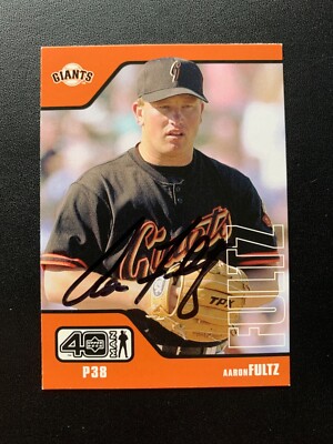 Aaron Fultz Signed 2002 Upper Deck 40 Man Card San Francisco Giants ...