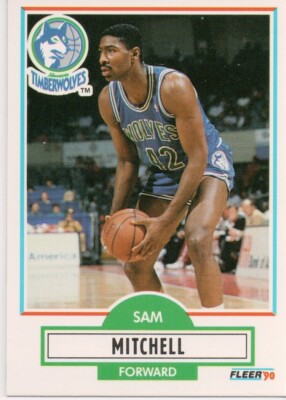1990-91 Fleer #114 Sam Mitchell RC Minnesota Timberwolves (22-1672) | eBay