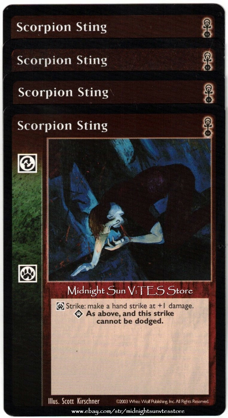 Scorpion Sting x4 Anarchs V:TES VTES Vampire CCG | eBay