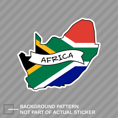 African Shaped South Africa Flag Sticker Decal Vinyl ribbon country ...