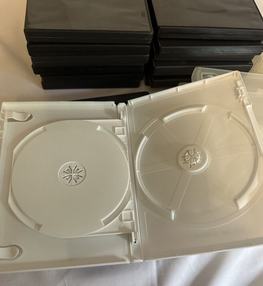 Lot of 25 Empty DVD cases 3 Or More Storage Containers only Plastic | eBay