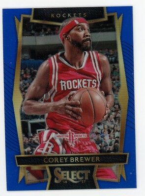 2016-17 Panini Select Corey Brewer Blue Prizm #69 #181/299 Rockets | eBay