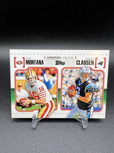 2010 Joe Montana/Jimmy Clausen Topps Gridiron Lineage Panthers/Chiefs ...