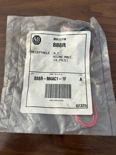 Allen Bradley 888R-M4AC1-1F Receptacle AC Micro Male 4 Pole | eBay