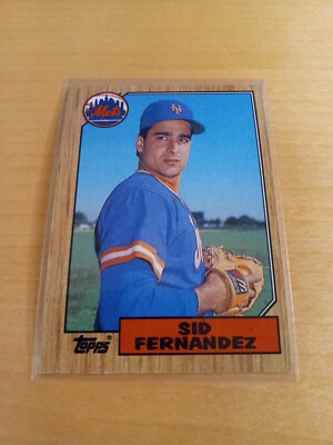 1987 Topps #570 SID FERNANDEZ New York Mets Baseball Card, Pitcher ...