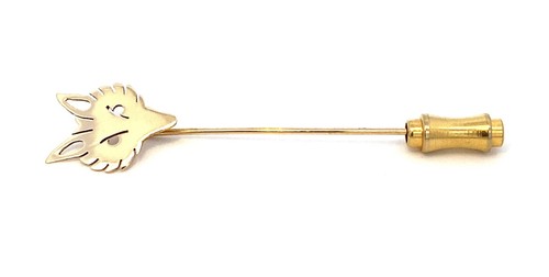 14KT YELLOW GOLD FOX PIN 1.4 GRAMS | eBay