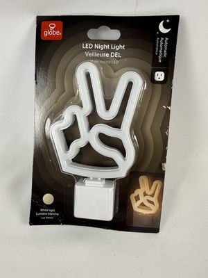 Globe LED Peace Sign Nightlight Plug In | eBay