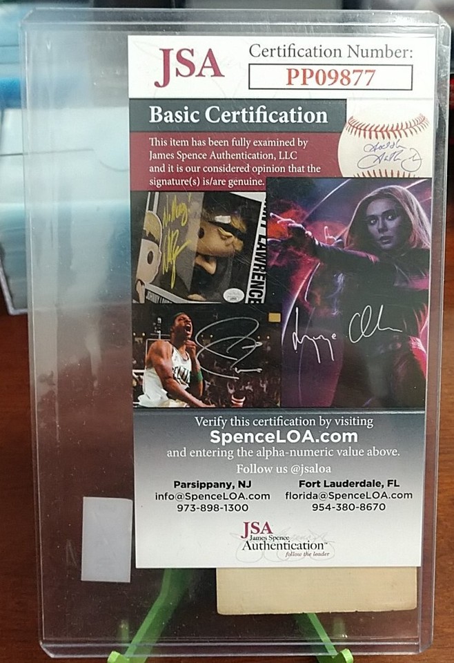 Val Picinich Cut Auto JSA Certified Baseball Senators Red Sox Reds ...