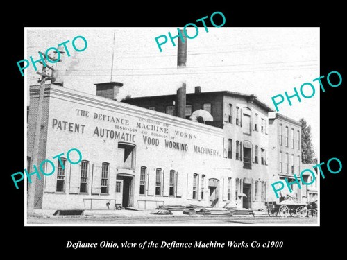 OLD POSTCARD SIZE PHOTO OF DEFIANCE OHIO THE DEFIANCE MACHINE WORKS ...