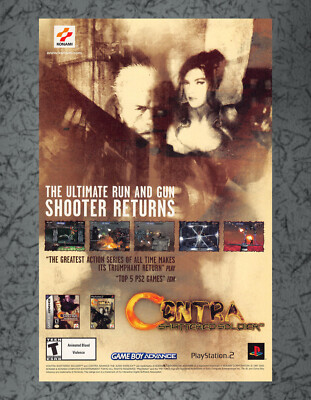 Contra Shattered Soldier Playstation 2 PS2 Print Ad Vintage Art CA 2002 ...