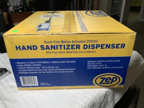 New, Zep Hand Dispenser Cleaner Touch-Free Motion & Stand TFHSU-1 ...