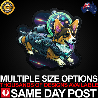 Corgi Space Galaxy Dog Vinyl Car Sticker Decal Cheap Laptop Pet Dogs ...