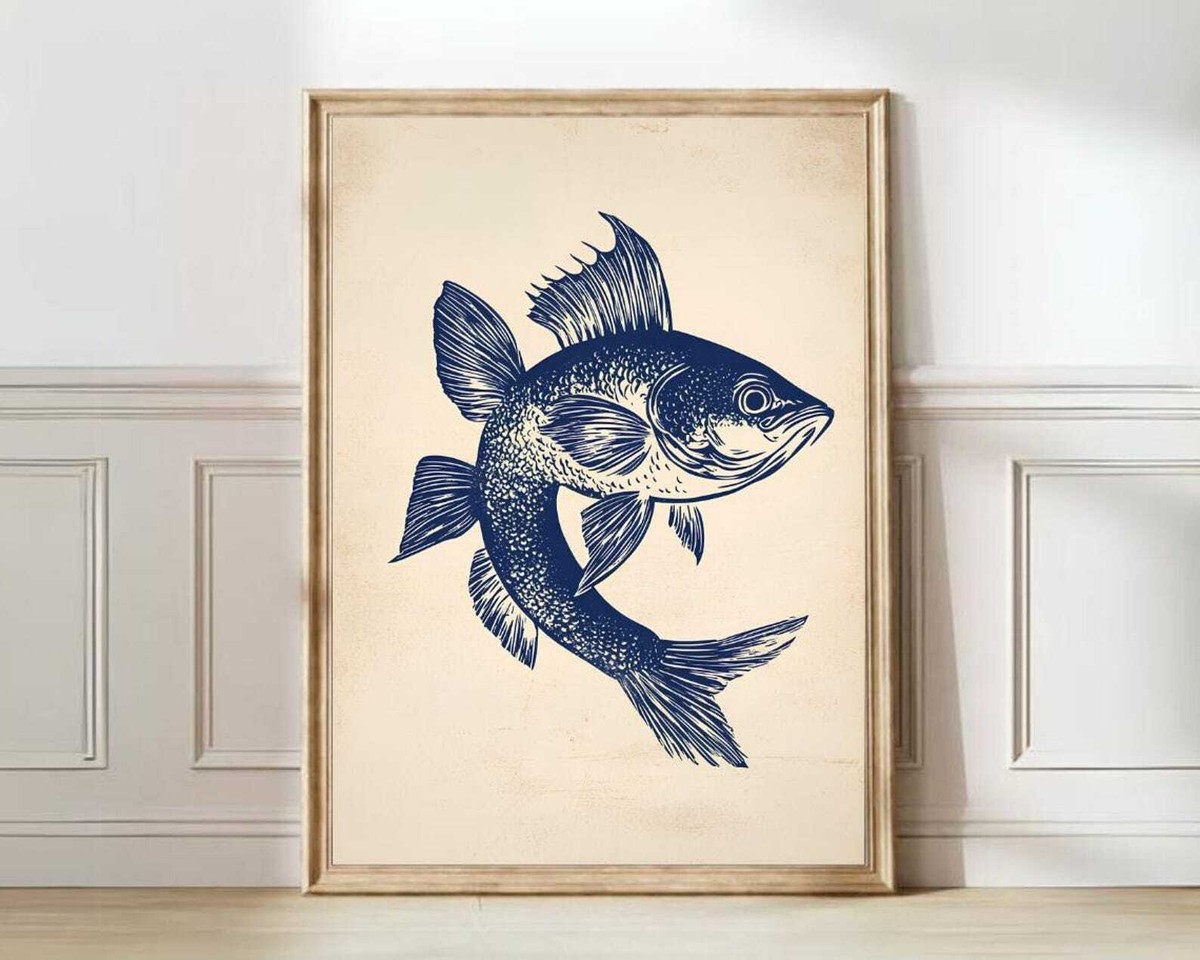 Linocut Fish