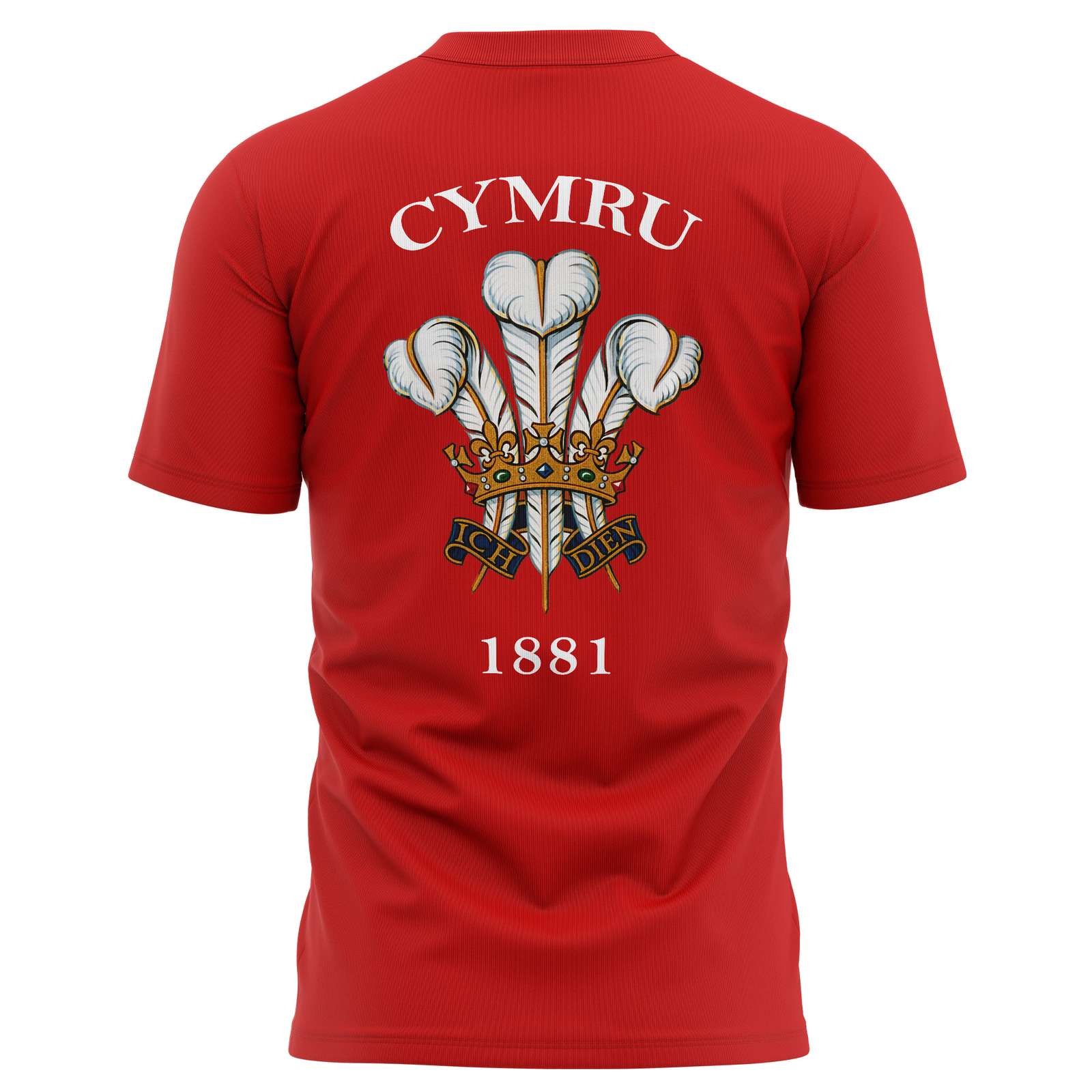Mens 1881 Cymru Badge T Shirt Prince of Wales Feathers shirt Rugby ...