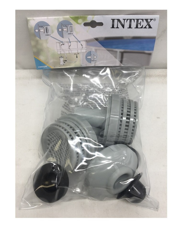 Intex Small Pool Strainer Connector Set 2 Inlets 1 Directional 3 Black ...