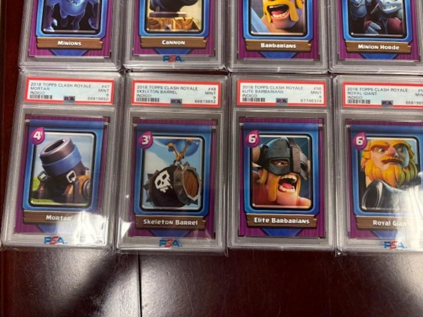 Clash Royale Trading Cards Indigo/Dark Purple complete PSA 9 set insane ...